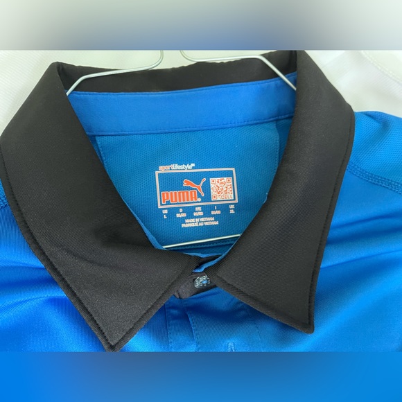 Puma | Shirts | Puma Mens L White And Blue Golf Polo Bundle | Poshmark